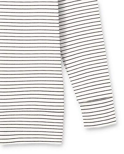 Daily Ritual Women's Terry Cotton and Modal Oversized-Fit Long-Sleeve Crewneck Sweatshirt, White/Black, Stripe, X-Large