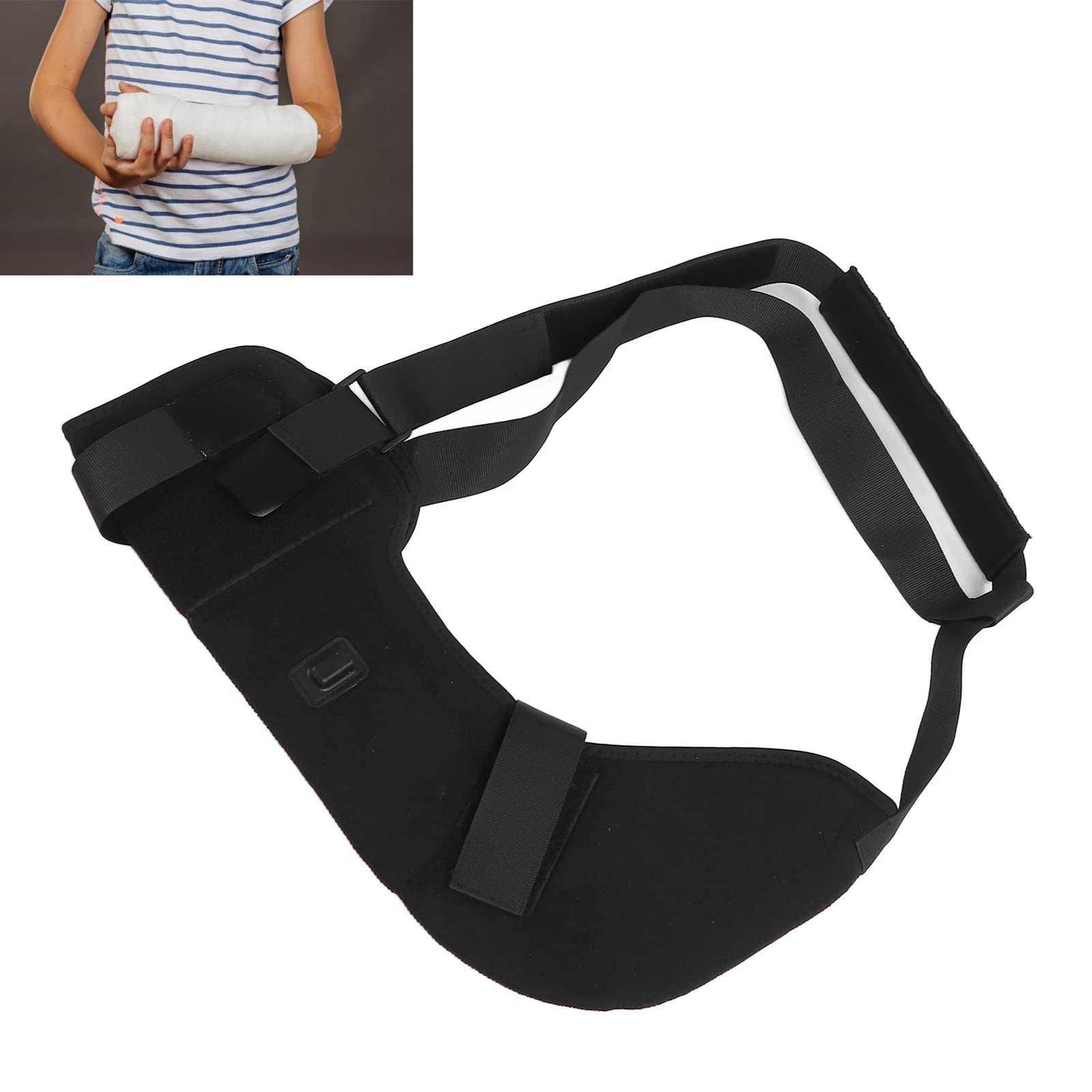 FILFEEL Shoulder Sling, Electric Heated Arm Sling With 3rd Gear Temperature, Immobilizer Band Arm Sling, Shoulder Immobilizer Brace for Upper Injuries Fractures (l)