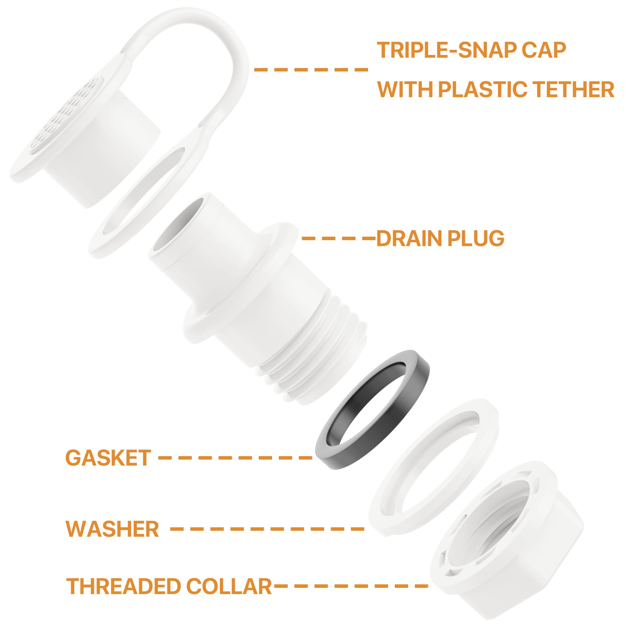 Cooler Drain Plug Replacement for Igloo Cooler, Cooler Triple Snap Drain Plug for Igloo Ice Chest, Cooler Replacement Parts Drain Plug