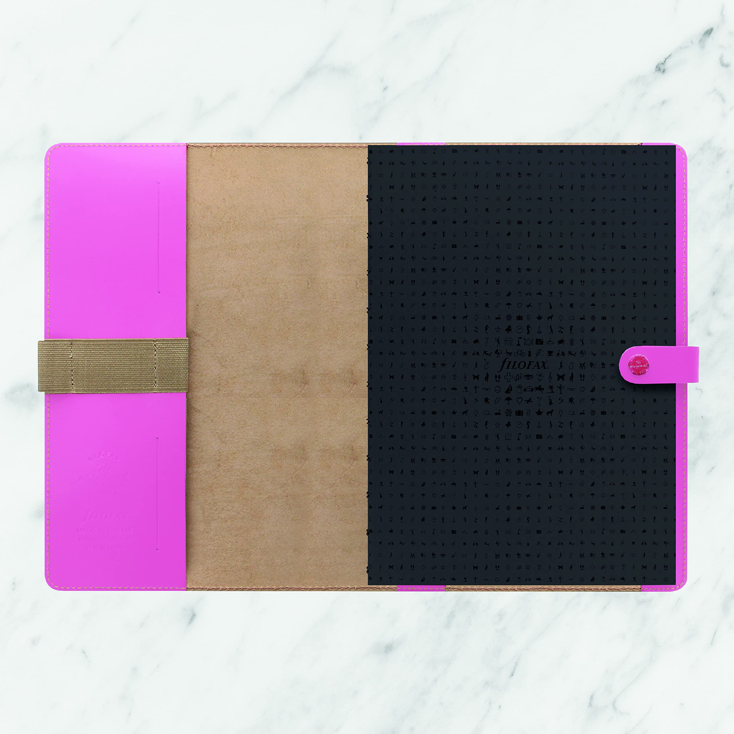 Filofax Folio Refill, A4 Size, Icon Black Notebook, Ruled, 11" x 8", White Paper (B292214)