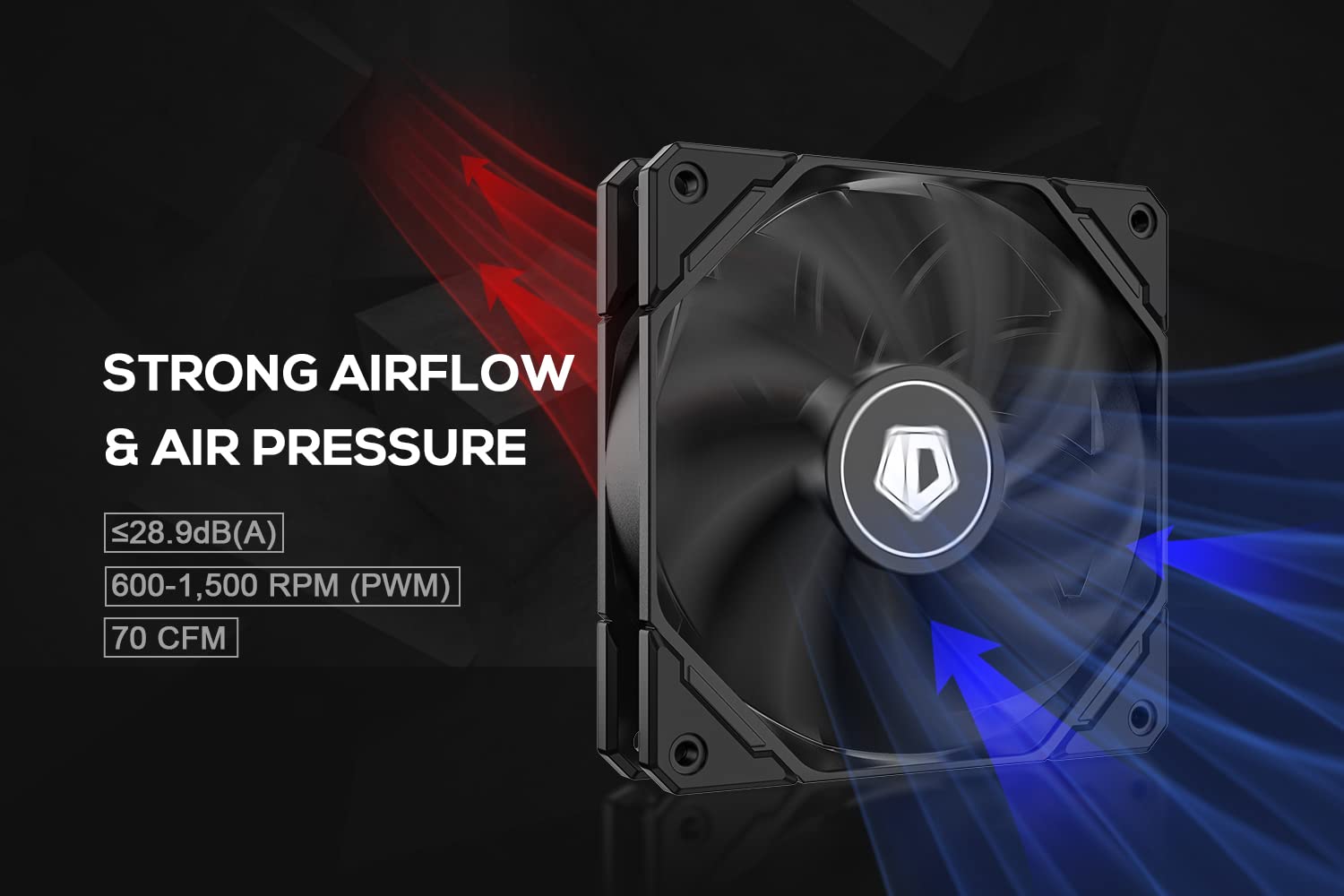 ID-COOLING SE-224-XTS Black CPU Cooler 4 Heatpipes CPU Air Cooler 120mm PWM Fan CPU Fan for Intel LGA1700/115X/1200; AMD AM4/AM5