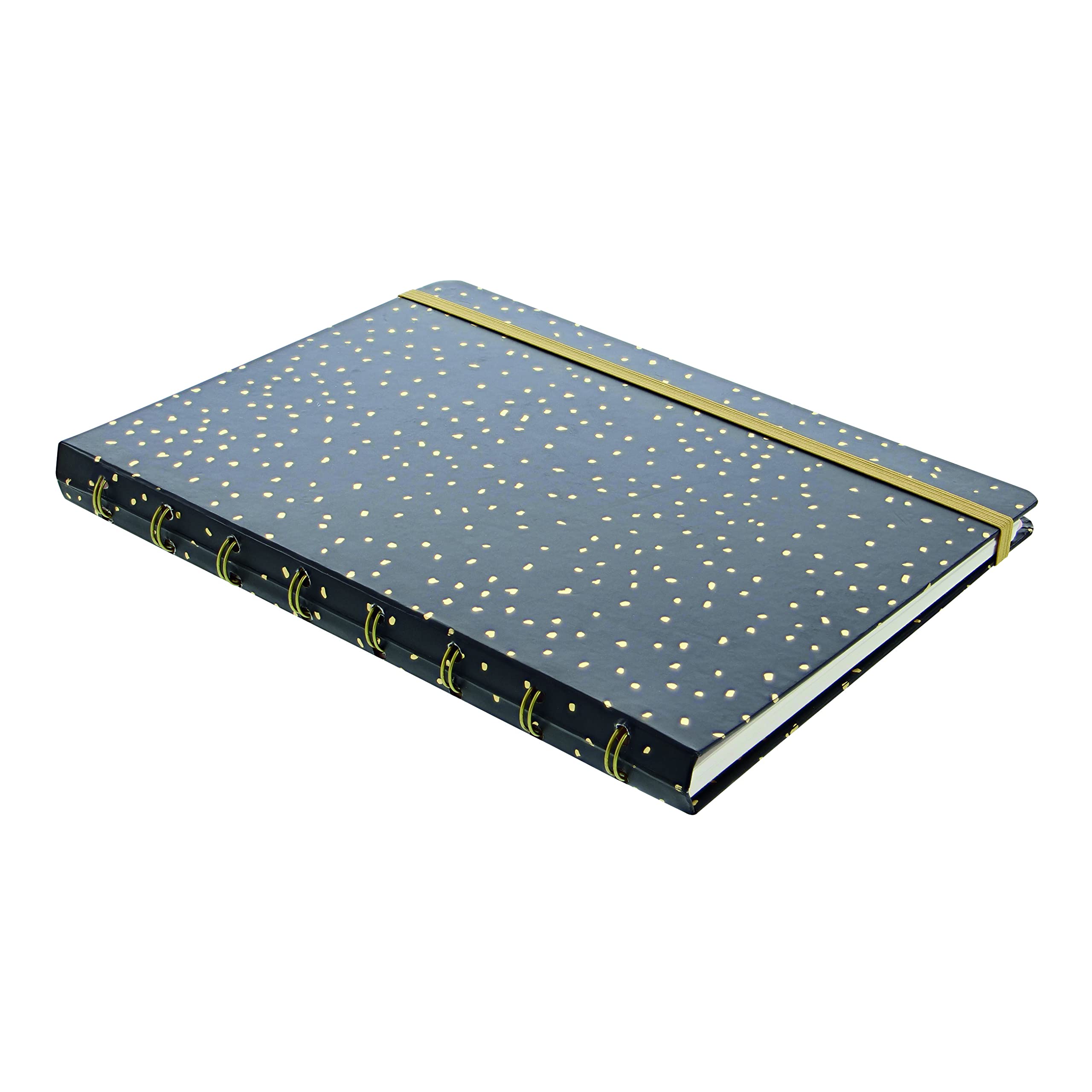 Filofax Refillable Notebook, A5 Size, Confetti Collection, 8.25" x 5.75", Charcoal (B115117U)