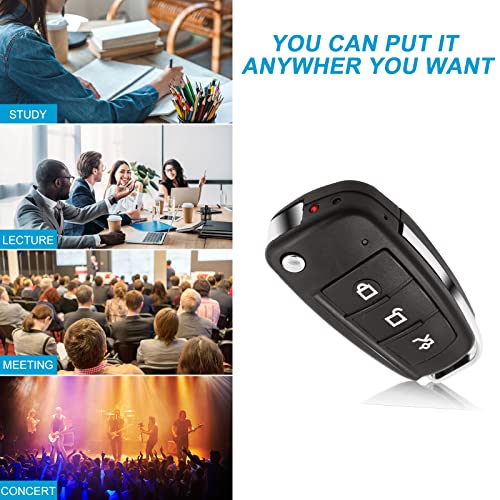 HD 1080P Mini Car Key Camera Video Spy Cam, Portable Small Security DVR Cam with IR Night Vision/Motion Detection,Mini Recording Device for Indoor & Outdoor No Needed WiFi No Audio