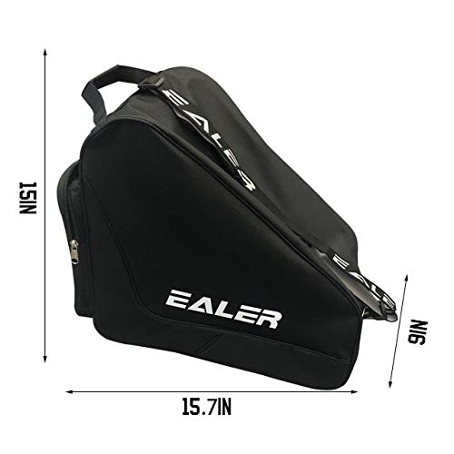 EALER Heavy-Duty Ice Hockey Skate Carry Bag, Adjustable Shoulder Strap-Black