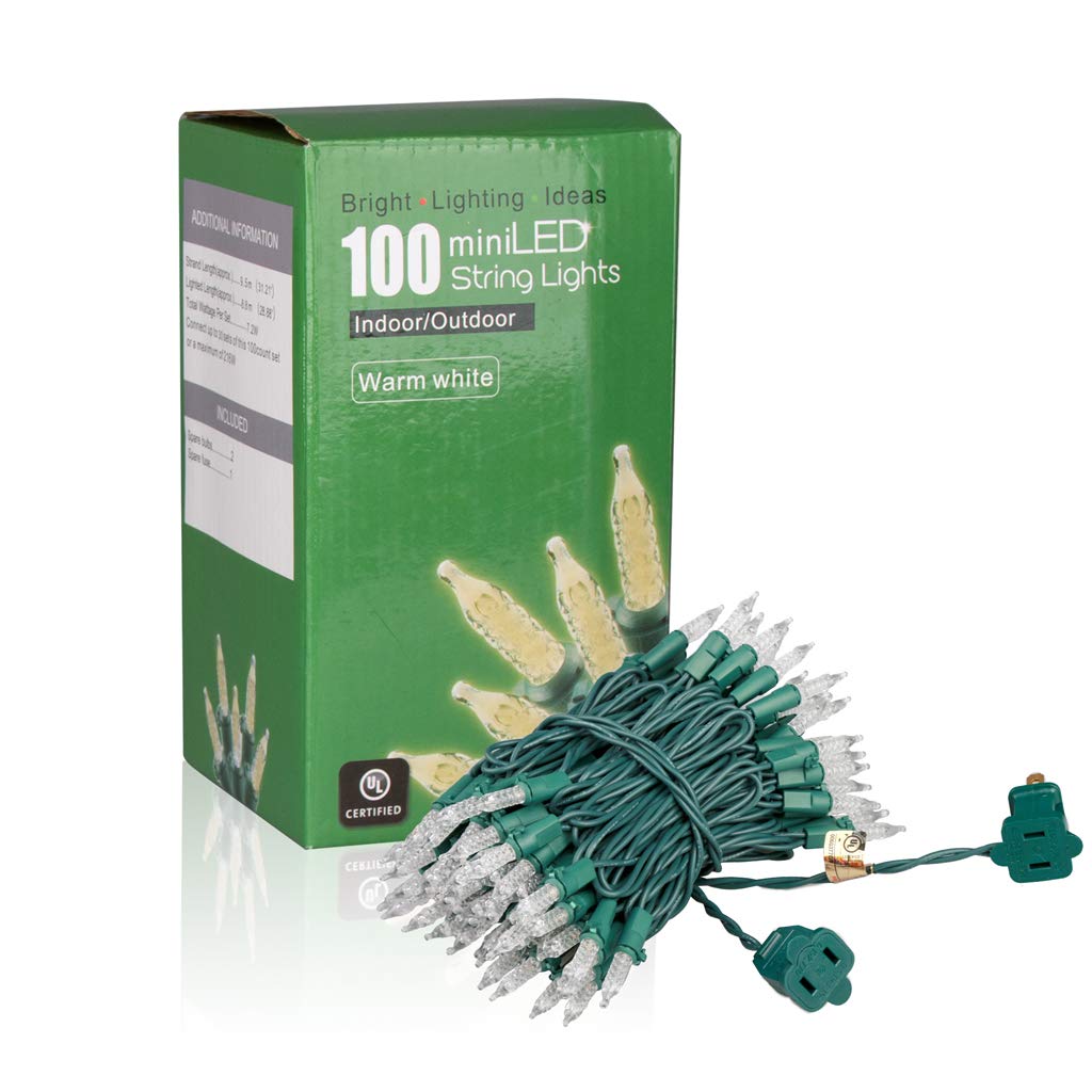 EAMBRITE 50LT C9 Christmas String Lights120V UL Certified for Patio Christmas Tree Garden Yard Indoor and Outdoor, Green Wire