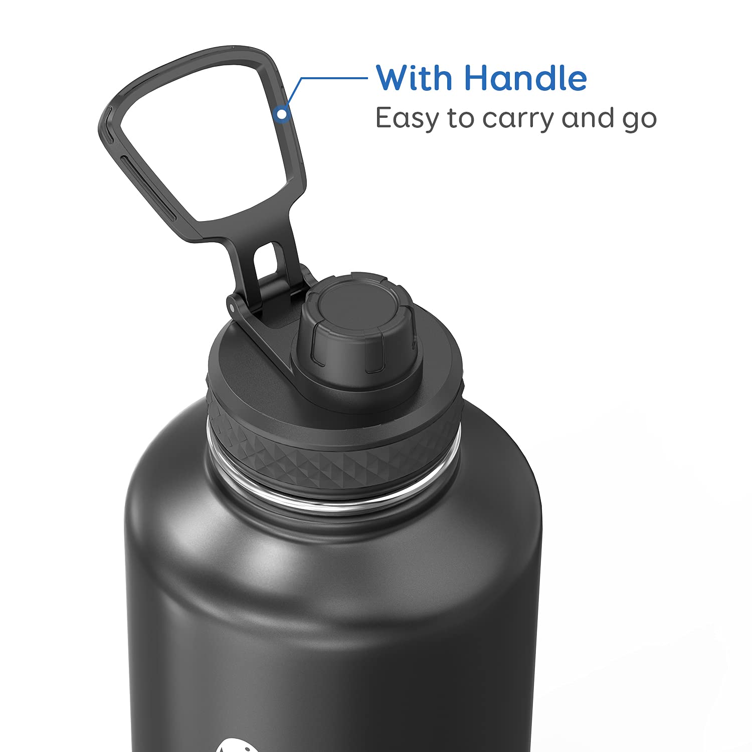 Coolflask Spout Lid Replacement for 40oz, 64oz, 87oz & 128oz Water Bottles, Replacement Twist Lid of 2.22β Diameter, Accessories Flip lid with Big Wide Handle, Easy to Carry, Leak- Proof BPA-Free