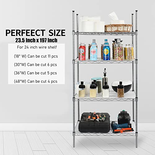 PABUSIOR Shelf Liner for Wire Shelves - (Precise Size 23.5 x 197 Inch, Clear) Transparent Thick Pantry Shelf Liners for Kitchens Cabinet, Under Sink, Waterproof Easy to Cut Drawer Liner for Shelving