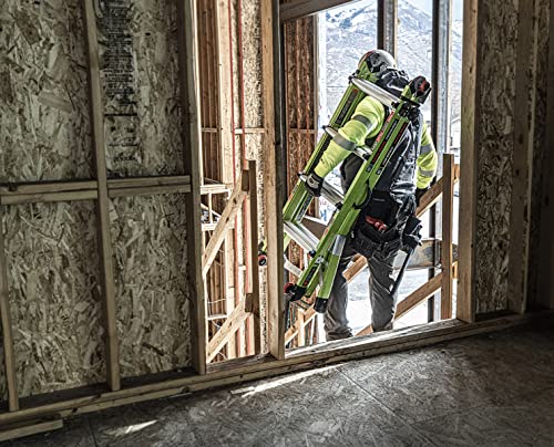 Little Giant Ladder Systems Conquest 2.0 All-Terrain, M17, 17ft, Multi-Position Ladder with Adjustable Outriggers, Fiberglass, Type 1A, 300 lbs Weight Rating, (17107-001)