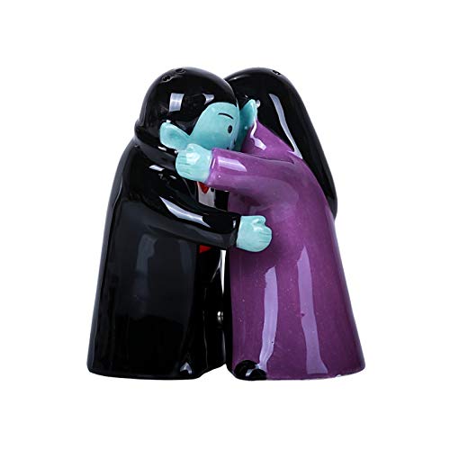 Pacific Giftware Hugging Vampires Magnetic Ceramic Salt and Pepper Shakers Set