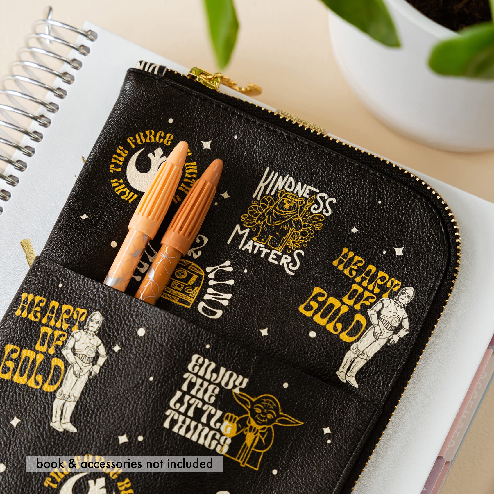 Erin Condren Ultimate Vegan Leather Planny Pack - Star Wars Alliance Design. Planner Accessory Pouch with Pockets, Extended Zipper, and Elastic Band to Secure Around Planner or Notebook