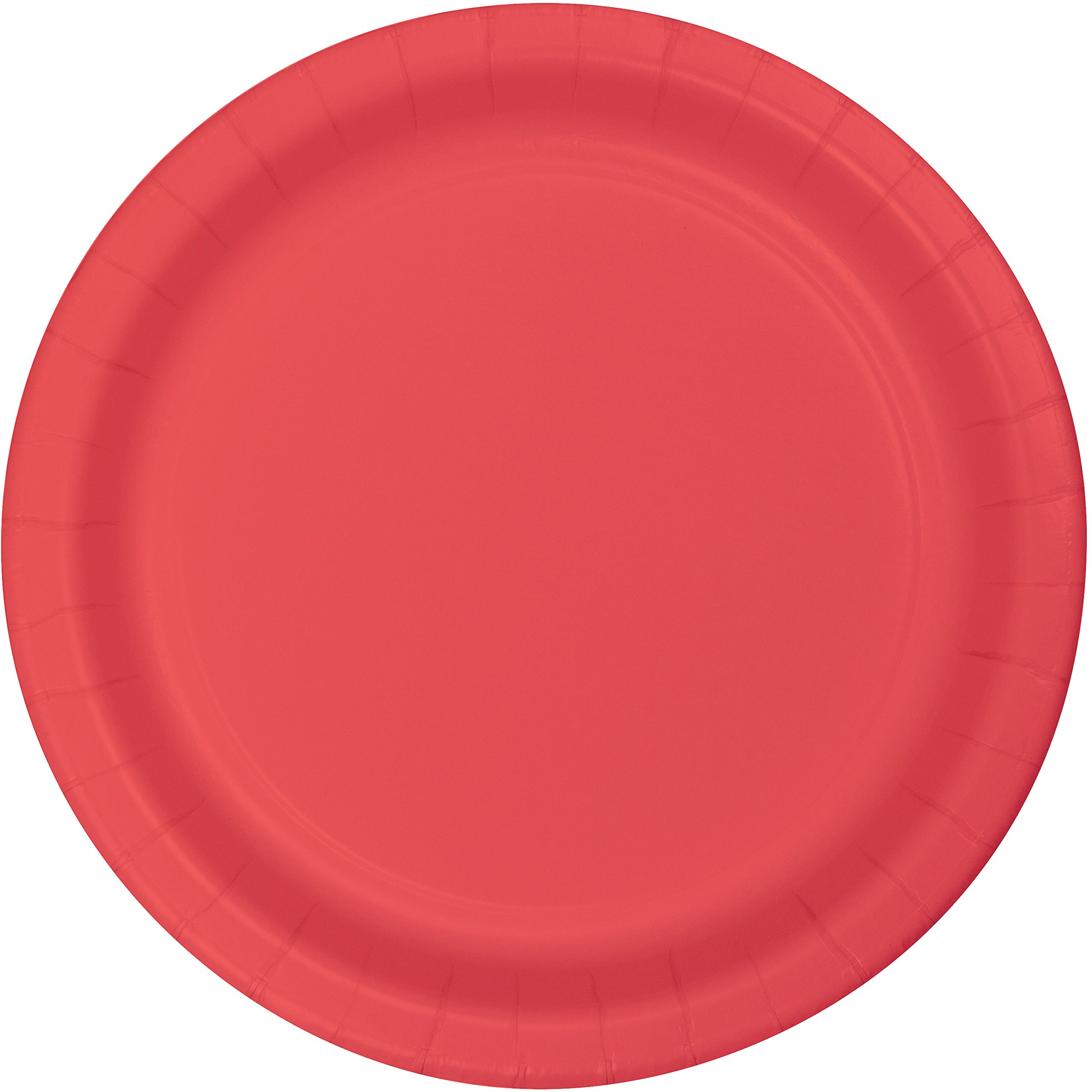 Creative Converting Touch of Color 24 Count 6.75" Lunch Plate, Coral
