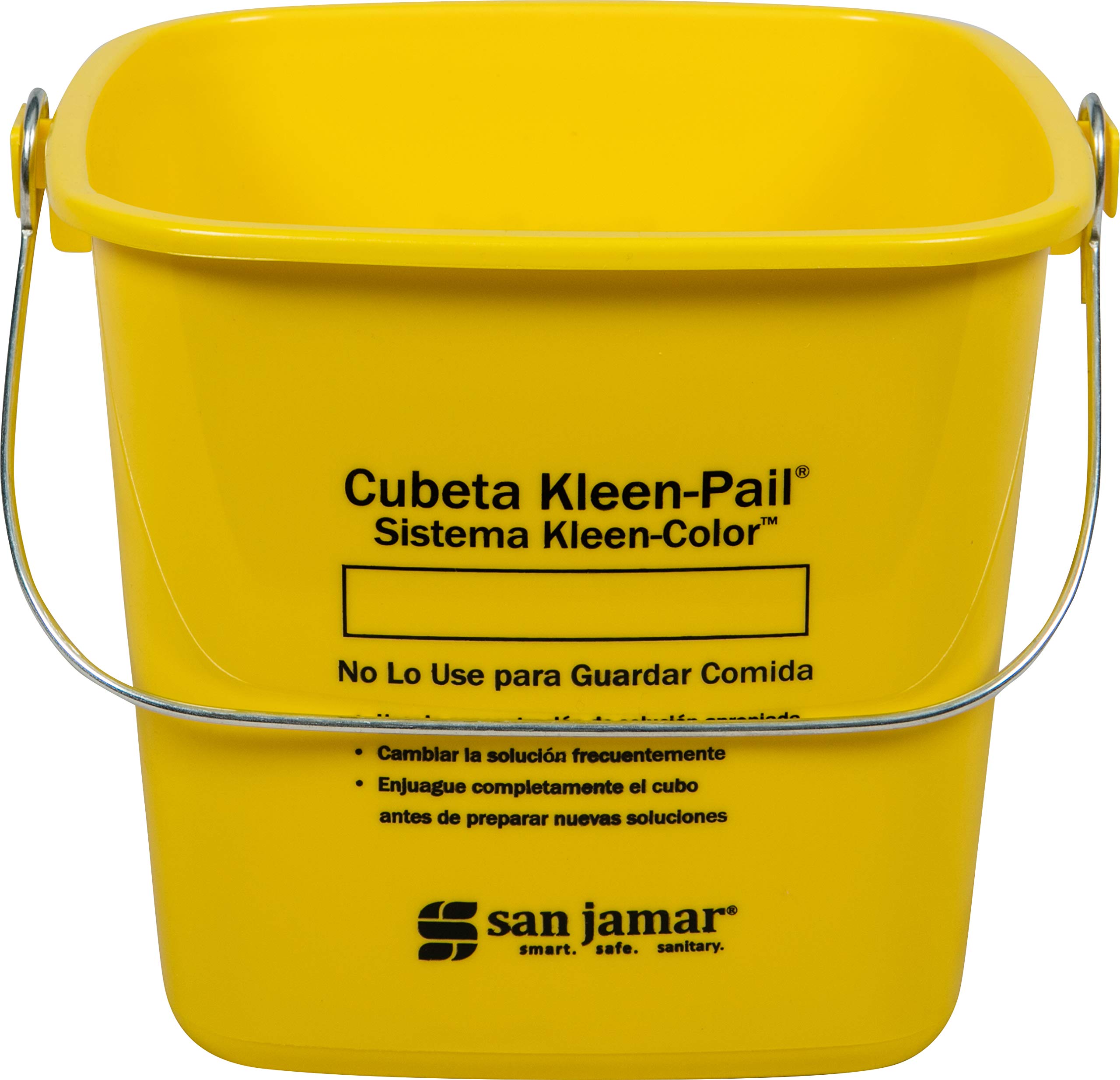 San Jamar Kleen-Pail® Plastic Cleaning Bucket 6 Quarts Yellow