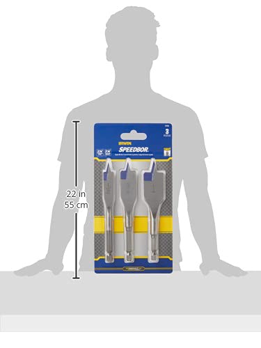 Irwin Industrial Tools 87950 Speebor Blue Groove Spade Bit Set, 3-Piece
