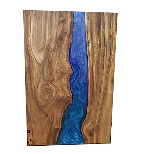 Live Edge Wooden Table, Epoxy Table, Epoxy Resin River Table, Natural Wood,Dining table, Natural Epoxy Table, Resin Table 54x27 inch