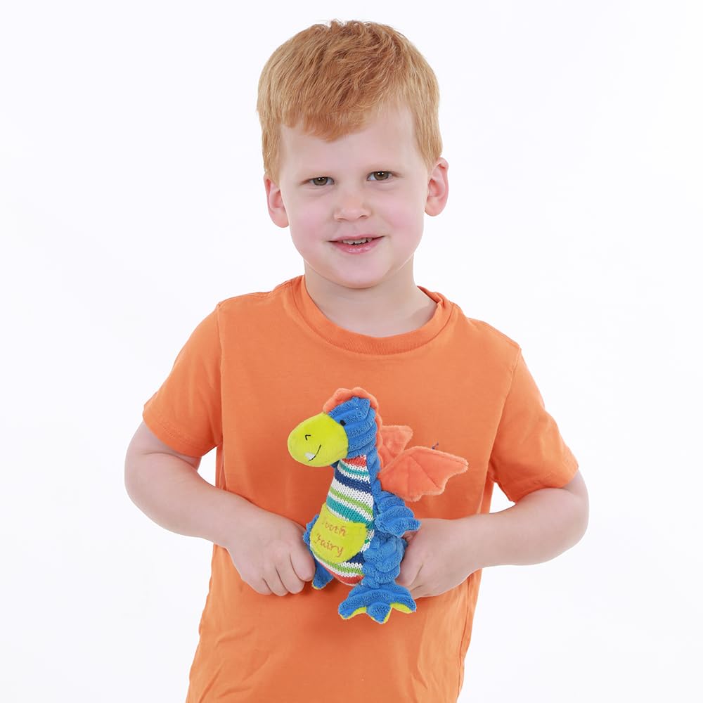 Maison Chic Plush Tooth Fairy Pillow for Little Boys and Girls About to Loose a Tooth (Dragon, Drake)