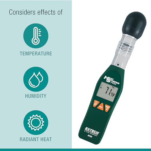 Extech HT30 Heat Stress WBGT Meter , black