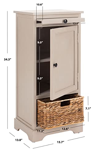 SAFAVIEH American Homes Collection Raven Vintage Grey Tall Storage Unit
