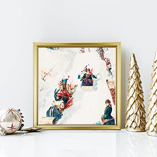 LaVie Home 8x8 Picture Frames (1 Pack, Gold) Simple Designed Photo Frame with High Definition Glass for Wall Mount & Table Top Display