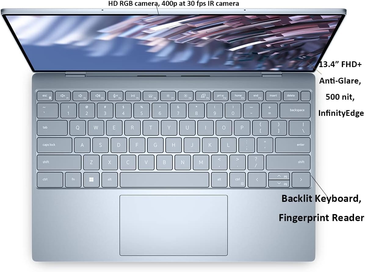 DELL 2023 XPS 13 13.4" FHD+ (Intel 10-Core i7-1250U) Thin & Light Business Laptop, 12-Hr Battery Life, Thunderbolt 4, IR Webcam, Backlit, Fingerprint, Wi-Fi 6E, Win 11 Pro (16G RAM | 512GB SSD)
