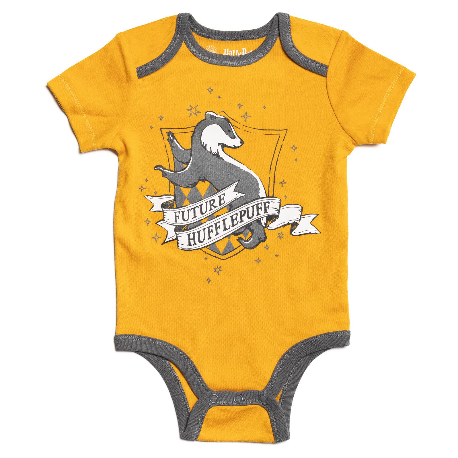 Harry Potter Gryffindor Slytherin Ravenclaw Infant Baby Boys 4 Pack Bodysuits Red/Gray/Yellow/Blue 18 Months