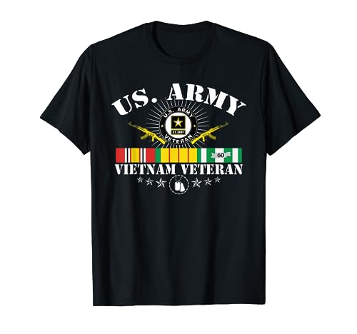 US Army Vietnam Veteran USA Flag Vietnam Vet Flag Men Women T-Shirt