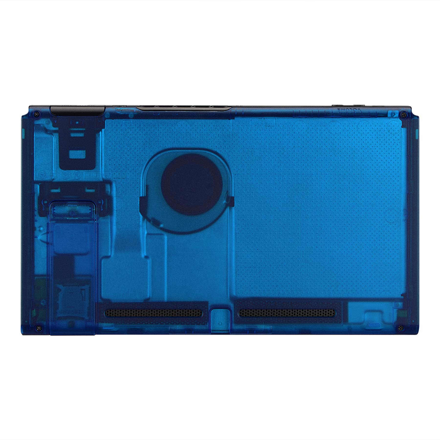 eXtremeRate Clear Blue Faceplate Backplate DIY Replacement Housing Shell Case for Nintendo Switch Console with Kickstand β JoyCon Console NOT Included