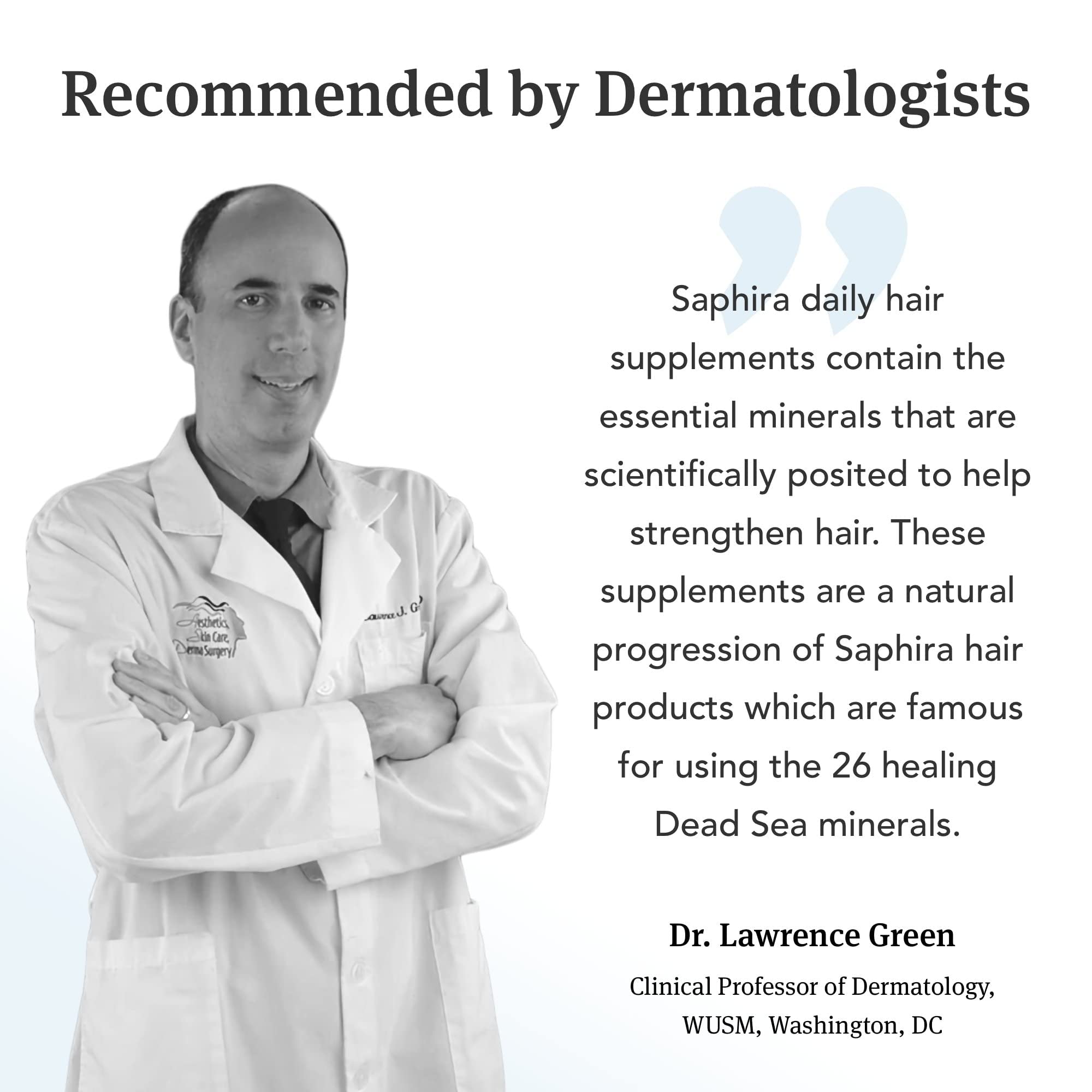 Saphira Hair Extensions Support Group Set | Daily Supplement, Leave-on Spray & Moisturizing Shampoo | Supports Strong Hair and Roots for Hair Extensions |