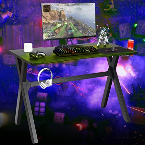 MJWDP Computer Desk with Cup Holder and Headphone Hook Office Workstation Desk