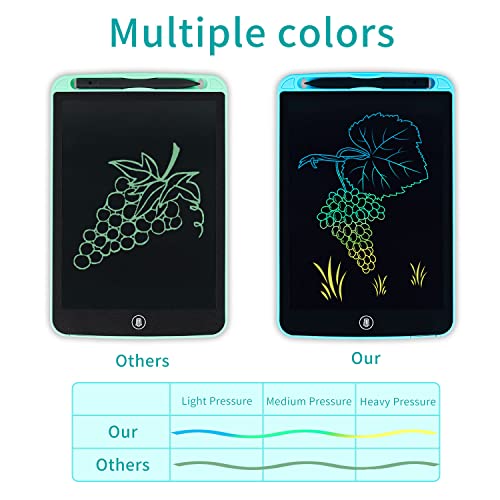 LCD Writing Tablet for Kids 10 Inch, Colorful Doodle Board Drawing Tablet with Lock Function, Erasable Reusable Writing Pad, Educational Christmas Boys Toys Gifts for 3-6 Year Old Boys(Blue+Lanyard)