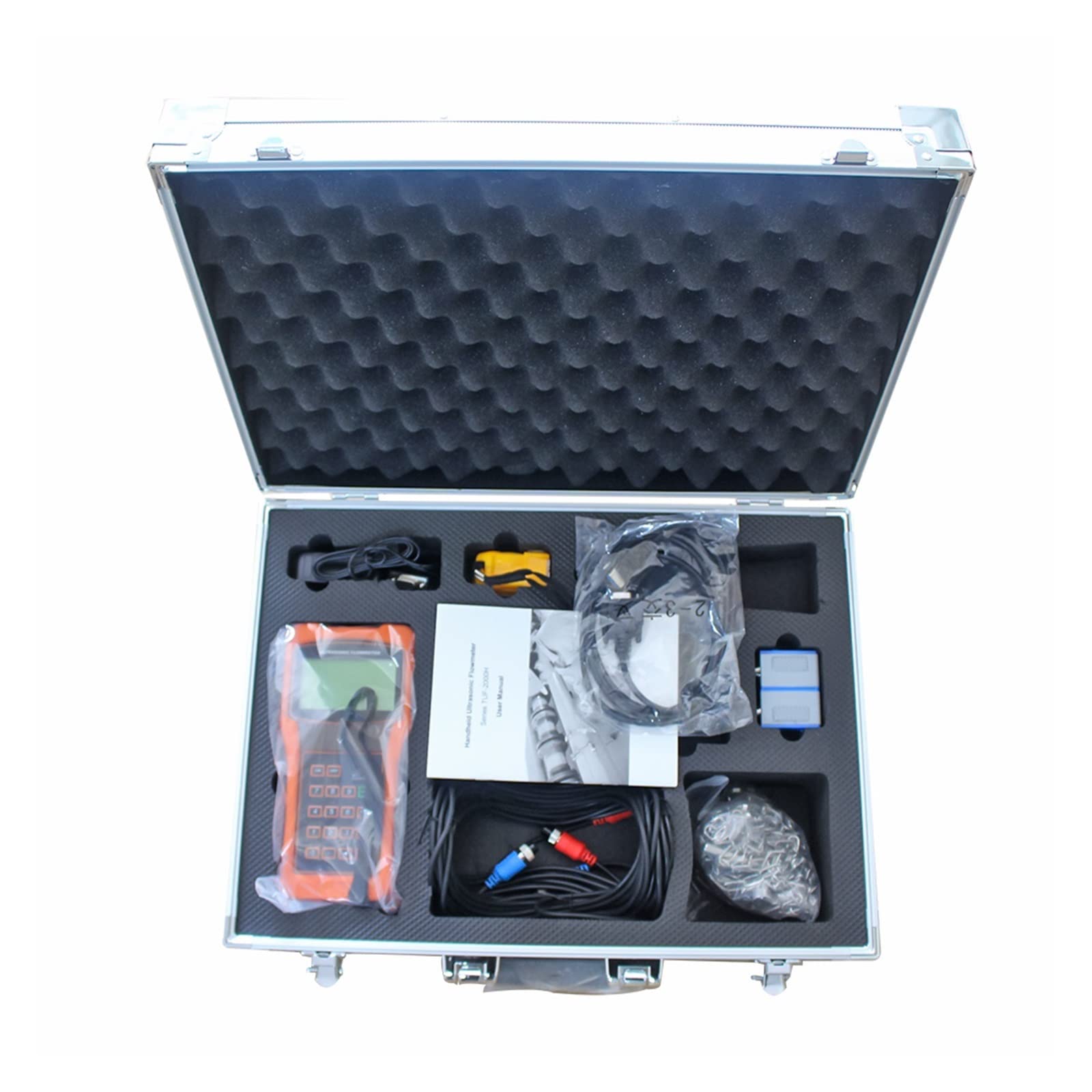 hose timer Handheld Digital Liquid Ultrasonic Flow Meter Water Flowmeter TUF-2000H TS-2(DN15~DN100) TM-1(DN50~DN700mm) TL-1(DN300~DN6000) water timer ( Color : Host TS-2-HT TM-1-HT , Size : Orange )