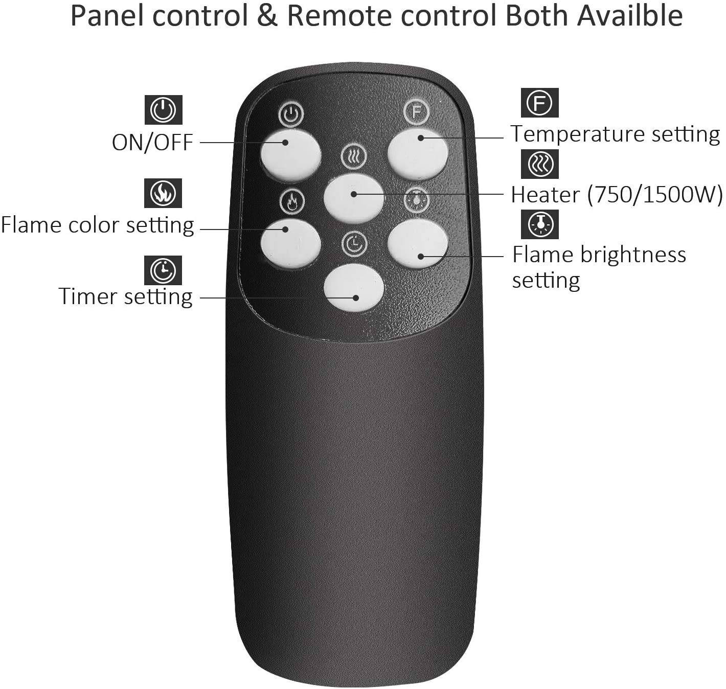 GMHome ZCR Remote Fireplace Only, NOT fit Other Fireplace
