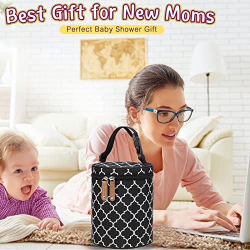TRENDPLAY Breast Milk Cooler Bag Baby Bottle Insulated Tote Bag, Portable Bottle Warmer Storage Organizer for 2 Bottle, for Travel Stroller