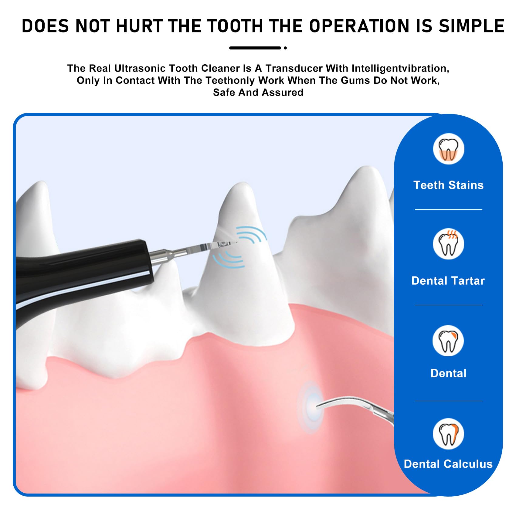 IFHFBI 5 Modes Plaque Remover for Teeth,Dog Teeth Cleaning Kit,Dog Teeth Cleaning, Dental Tools to Remove Tartar and Stains, Safe for Dogs & Cats, with Led Light & 5 Adjustable Modes (Black)
