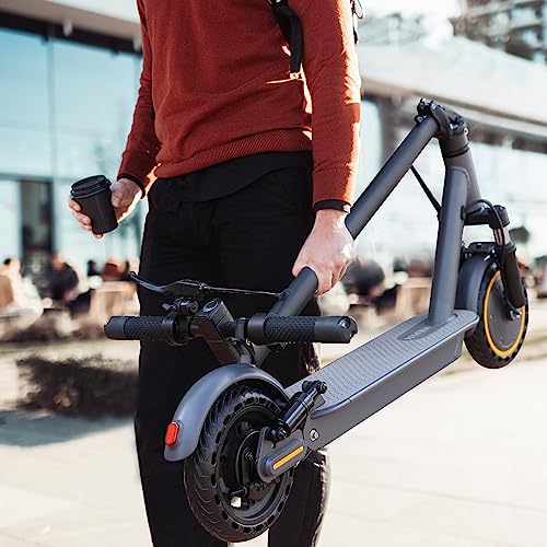 VOLPAM Electric Scooter with Dual Suspension, 21/19 Mph Top Speed, Up to 27/20 Miles Long-Range, 500W/350W Motor, Portable Folding Commuting Scooter with Double Braking System and App