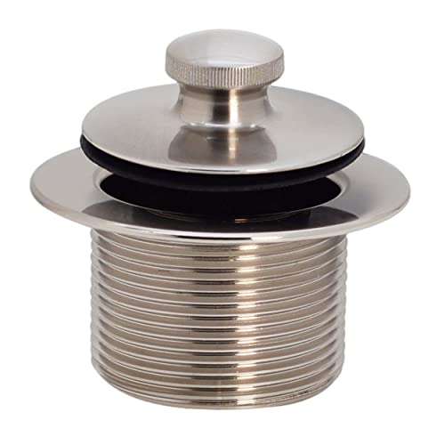 Westbrass Twist & Close Sch. 40 ABS Bath Waste with Two-Hole Elbow, Satin Nickel, D4941-07