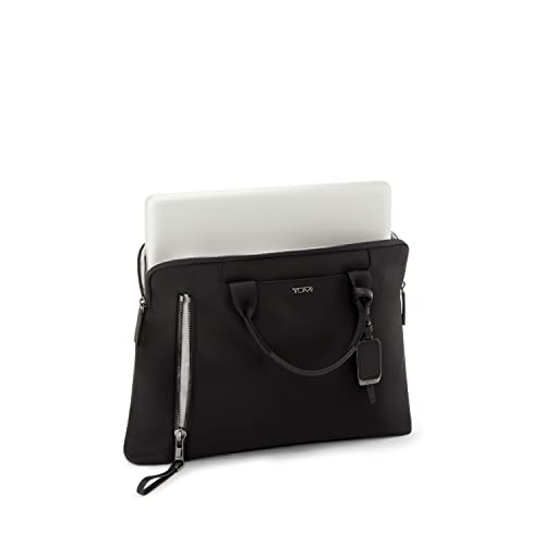 TUMI Voyageur Benin Laptop Carrier - For 15" PC or 16" Macbook Screen - Laptop Bag - Stylish Bags - Black & Gunmetal Hardware