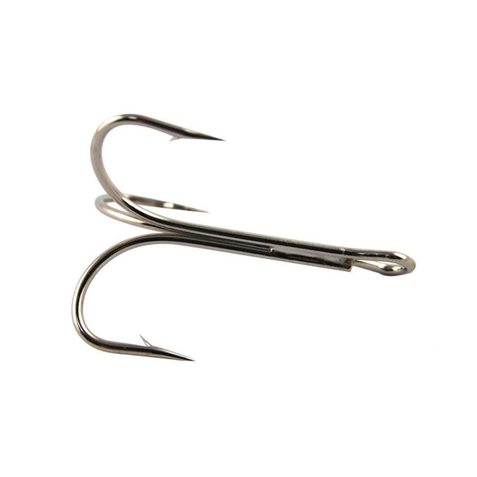 Fish Hook 100pcs Fishing Hooks 12# High Carbon Steel Treble Hook Kit Fishing Tools Sharp Fish Hooks Fishing Lure Baits Hook Fishing Accessories (Model Number : 12)