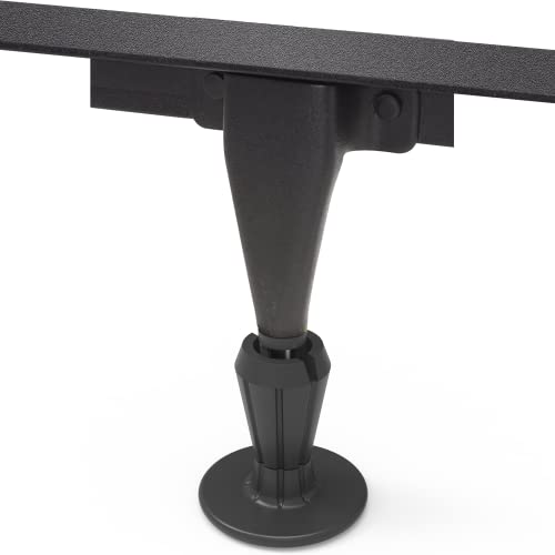 KOHOME 6Pcs Steel Stem Plastic Bed Frame Feet,Sturdy Bed Frame Legs for Replace Wheels,Black