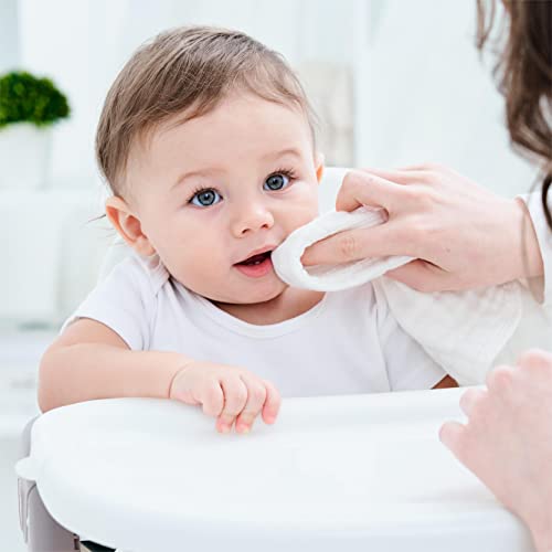 CottCare 10 Pack Muslin Burp Cloths for Unisex Baby 100% Cotton Large 20''X10'' Thicken Super Soft and Absorbent (White)