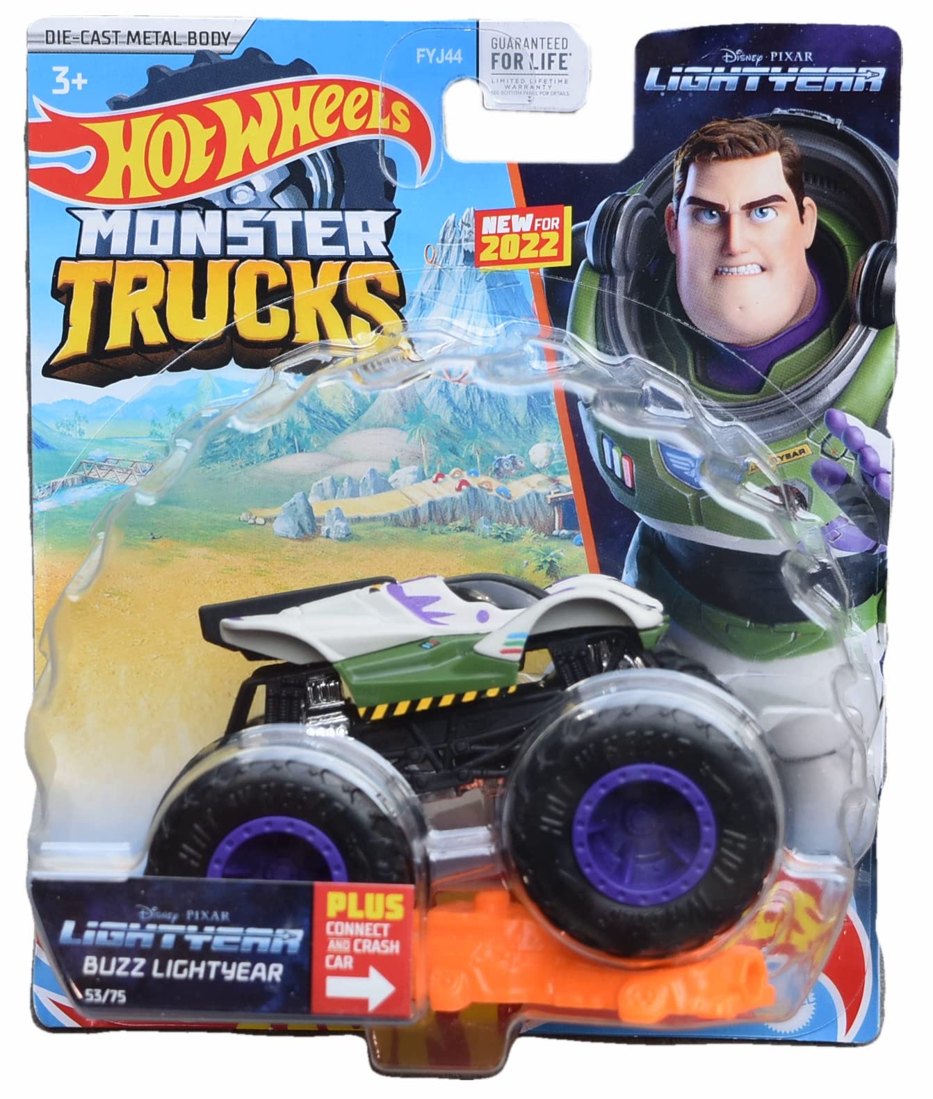 Hot Wheels Monster Trucks Buzz Lightyear - Plus Connect and Crash Car