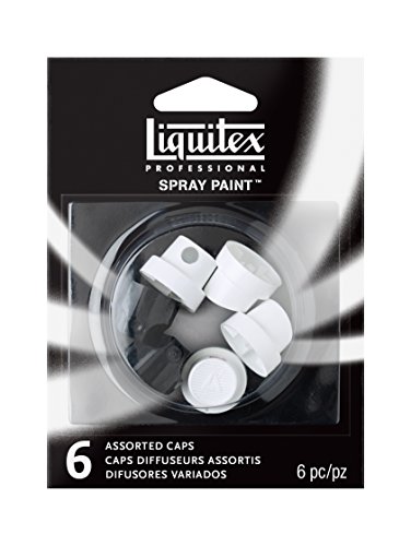Liquitex Professional Spray Paint Nozzles, Assorted 6-Pack, 6 Count (Pack of 1), Black/White