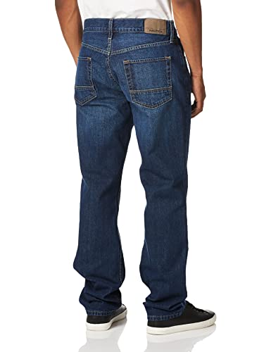 Nautica mens Straight Light Cross Hatch jeans, Coastal Patrol, 36W x 32L US