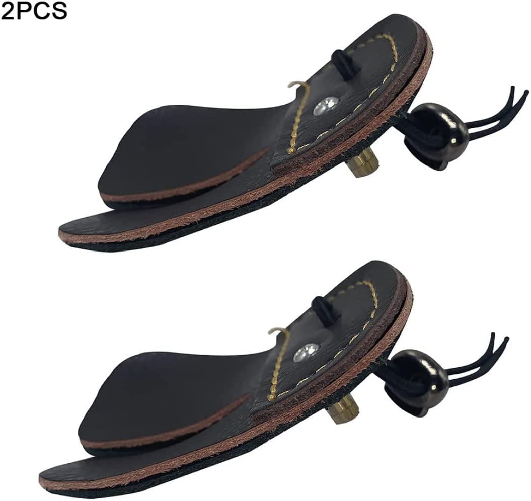 Haiqings 2Pcs Archery Finger Tabs Shooting Finger Guard Leather Protective Gears for Recurve Bow Shooter jiangyu1994