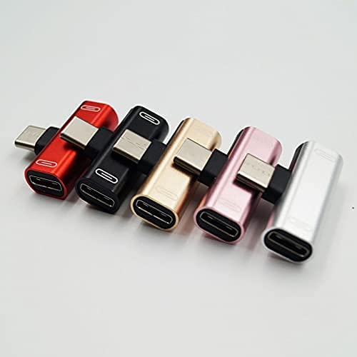 U-K 2 in 1 USB C Splitter Type C Male to Dual Type C Female Headphone Charger Adapter Splitter Converter for Headphones Practical and Attractive