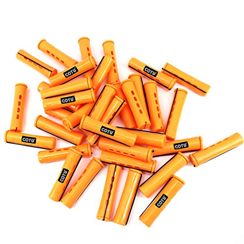 COTU (R) 48 pieces Variety Pack Perm Rods for Hair - Sizes: Small, Medium, Large & Jumbo - Colors: Tangerine, Sandy, Lilac & Gray