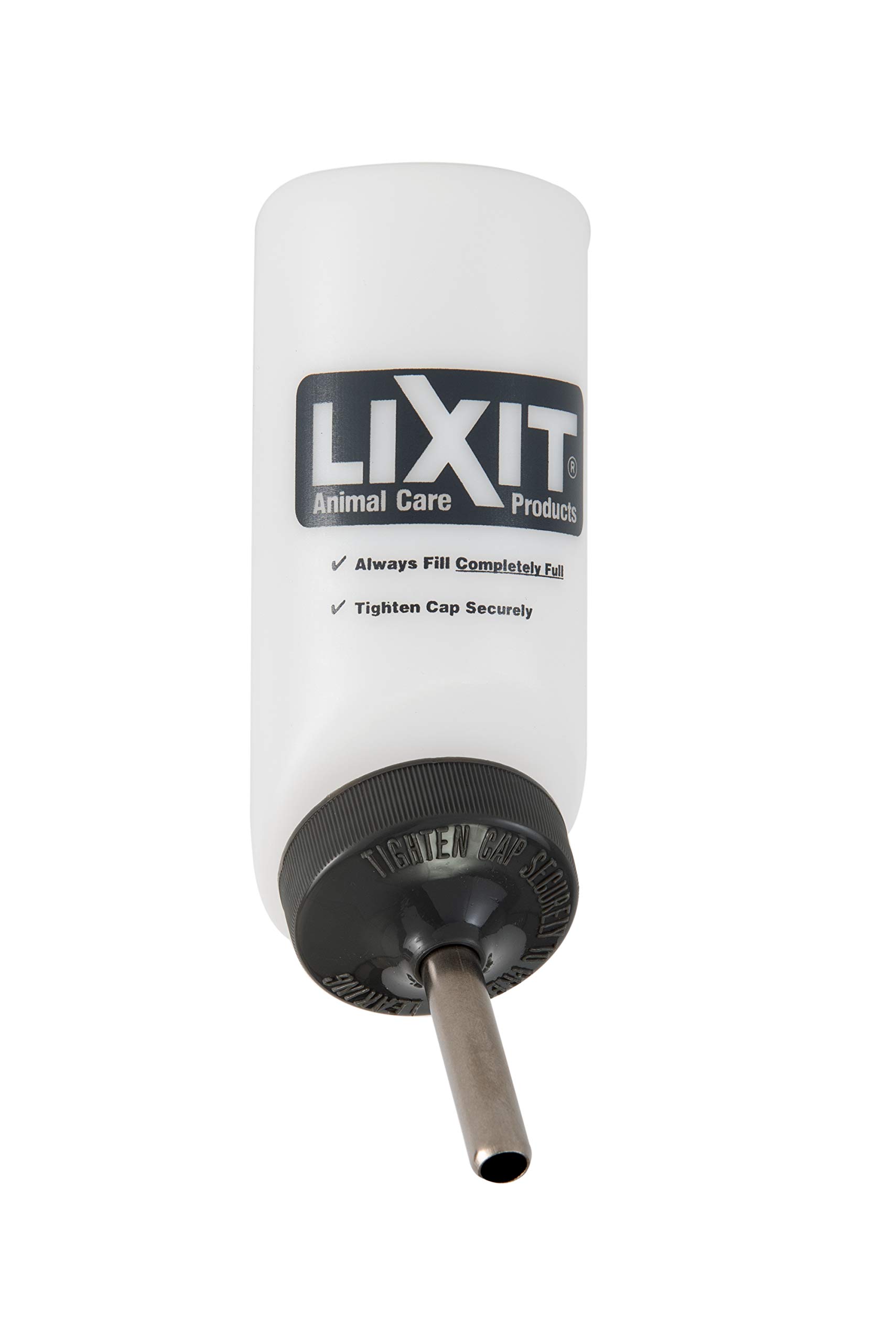 Lixit Wide Mouth BPA-Free Cage Water Bottles for Rabbits, Ferrets, Guinea Pigs, Rats, Chinchillas, Hamsters, Mice, Hedgehogs, Gerbils and Other Small Animals. (Translucent, 8 Ounce)