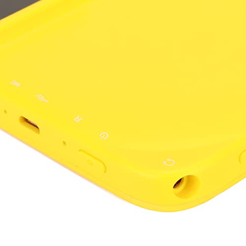 HD Tablet, 100-240V Yellow LED Screen Octa Core Processor 7in Kids Tablet 4GB 128G Front 2MP Rear 5MP for Reading for Android 10 (Yellow)