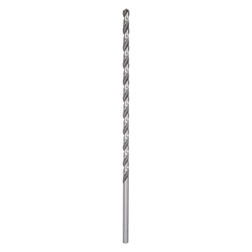 HARFINGTON 6542 High-Speed Steel Twist Drill Bit, 6.5mm Drill Bit 250mm Length Extended Straight Shank Black Oxide Ground Drill Bit for Steel Aluminum Alloy