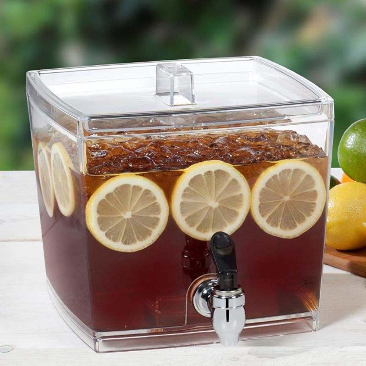 CreativeWare Beverage Dispenser with No Base Sleeve, 1.5 Gallon, Clear
