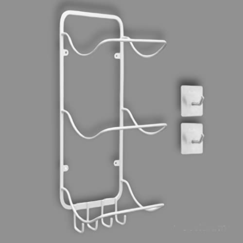 KOOLIST Yoga Mats Holder, Wall Mount, Rack for Yoga Mats or Towel Storage. 3 Shelf Contoured Design with additional 4 Hook Assembly